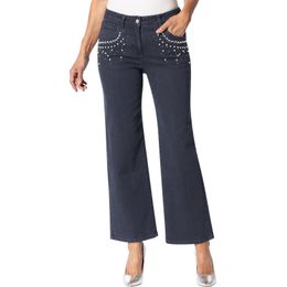 CR&Eacute;ATION L Damen Jeans mit Zierperlen dark blue Gr&ouml;&szlig;e 40