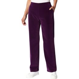 CR&Eacute;ATION L Damen Samthose mit Dehnbund hinten traube Gr&ouml;&szlig;e 40