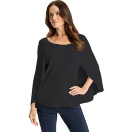 Heine Damen Feinstrickpullover im Poncho-Style schwarz Gr&ouml;&szlig;e 48