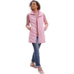 CR&Eacute;ATION L Damen Longweste mit Rei&szlig;verschluss-Taschen hortensie Gr&ouml;&szlig;e 36