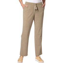 CR&Eacute;ATION L Damen Cordhose mit Rundum-Dehnbund beige Gr&ouml;&szlig;e 19