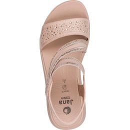 Jana Damen Sandalette mit Perforation puder Gr&ouml;&szlig;e 41