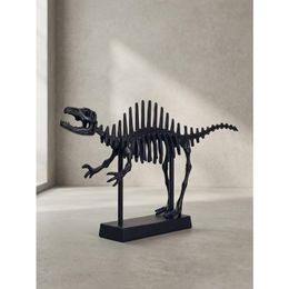 KADIMA DESIGN Dekofigur T-Rex Aluminium Schwarz 62 cm mit Sockel