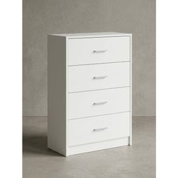 KADIMA DESIGN Sideboard &ndash; Wei&szlig; Hochglanz, 60x90x30 cm, schmal, mit Schubladen