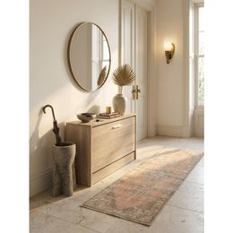 KADIMA DESIGN Schuhkipper Holz mit 1 Fach und Ablage, Sonoma 80x24x47 cm