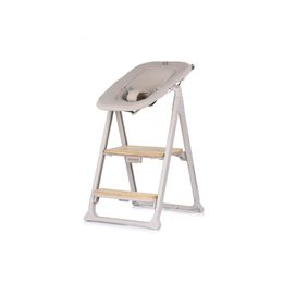 Chipolino Hochstuhl Quatro 4in1 Babywippe Lernturm Kinderstuhl Tablett Fu&szlig;st&uuml;tze beige