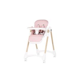 Chipolino Kinderhochstuhl Candy Shop, 4 R&auml;der, verstellbar, Fu&szlig;st&uuml;tze, faltbar wei&szlig; rosa