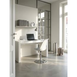 KADIMA DESIGN Drehstuhl Kunstleder Schalensitz H&ouml;henverstellbar KORSIKA, Wei&szlig; 46x46x88 cm