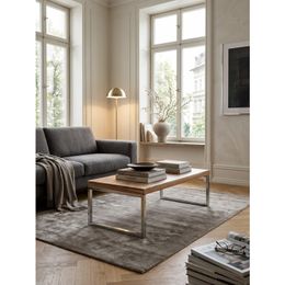 KADIMA DESIGN Couchtisch GUNA im Landhaus-Stil aus massivem Holz mit Designmerkmalen, Akazie 60x120x40 cm