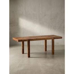 KADIMA DESIGN Esszimmertisch &ndash; Massivholz Braun 120&ndash;200 cm rechteckig verl&auml;ngerbar