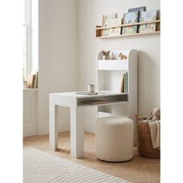 KADIMA DESIGN Kinderschreibtisch &ndash; Wei&szlig;, 90x50x110 cm, mit Regal, schmal, Stauraum, f&uuml;r Kinderzimmer