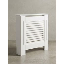 KADIMA DESIGN Heizk&ouml;rperverkleidung MDF Wei&szlig; Rechteckig Lamellen 78x19x82