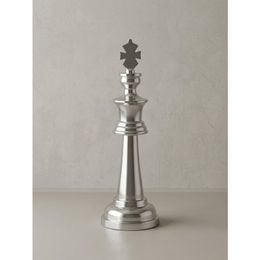 KADIMA DESIGN Dekofigur Schachfigur K&ouml;nig Aluminium poliert 70 cm XXL