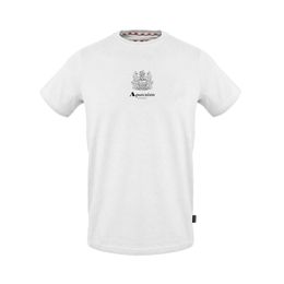 Aquascutum - T-Shirt f&uuml;r Herren, Rundhalsausschnitt, Jersey (Wei&szlig;)