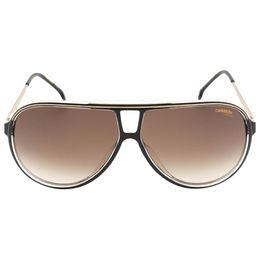 Carrera Sonnenbrille mit braunen Verlaufsgl&auml;sern und schwarzen Details in Gold