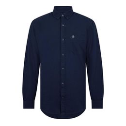 Original Penguin - Button-Down-Hemd f&uuml;r Herren, Oxford-Stil, Lang&auml;rmlig (warmes Blau)