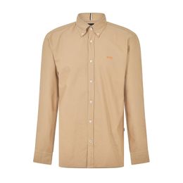 BOSS - Button-Down-Hemd f&uuml;r Herren, Lang&auml;rmlig (Hellbeige)