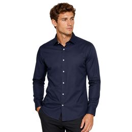 BOSS - Formelles Hemd f&uuml;r Herren, Oxford-Stil, Lang&auml;rmlig (Dunkelblau)