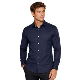 BOSS - Formelles Hemd f&uuml;r Herren, Oxford-Stil, Lang&auml;rmlig (Dunkelblau)