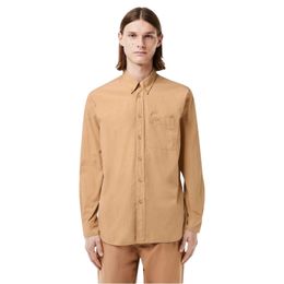 Lacoste - Button-Down-Hemd f&uuml;r Herren, Regul&auml;r, Lang&auml;rmlig (Sand)
