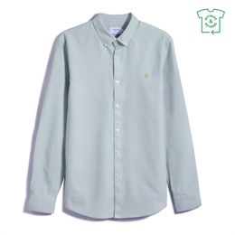 Farah - Button-Down-Hemd f&uuml;r Herren, Oxford-Stil, Lang&auml;rmlig (Jadegr&uuml;n)