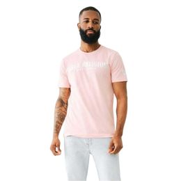True Religion - T-Shirt f&uuml;r Herren, Rundhalsausschnitt, Folie (Pink)