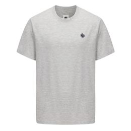 Pretty Green - T-Shirt f&uuml;r Herren, Rundhalsausschnitt (Grau meliert)
