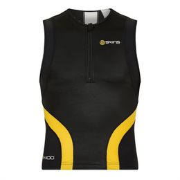 SKINS - "Tri 400" T-Shirt f&uuml;r Herren, Triathlon (Schwarz)