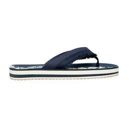 Threadbare. Threadbare - Floral Muster Flipflops f&uuml;r Herren/Damen Unisex, Flach (Marine)
