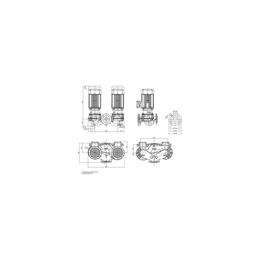 WILO Trockenl&auml;ufer-Standard-Doppelpumpe VeroTwin-DPL100/125-1,1/4,DN100,1.1kW (2231872)