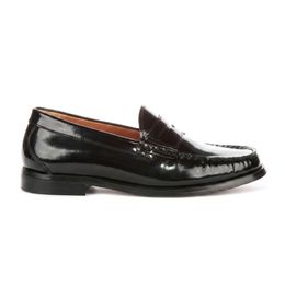 Justin Reess Herrenschuhe mit schwarzem Leder Penny Polierte Loafer &ndash; Joseph