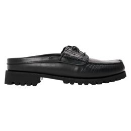 Timberland - "Vibram" Mules f&uuml;r Herren, Leder, Mokassin-Spitze (Schwarz)