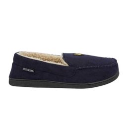 Lyle & Scott Lyle & Scott - "Aspen" Mokassin-Hausschuhe f&uuml;r Herren, Wildlederimitat (Marine)