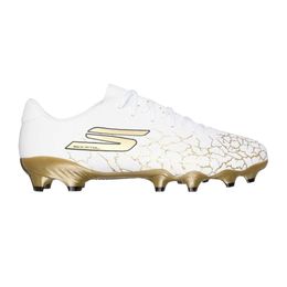 Skechers - "SKX 1.5" Zerbrochen Fu&szlig;ballschuhe mit festem Boden f&uuml;r Herren/Damen Unisex (Wei&szlig;/Gold)