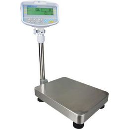 Tisch-Z&auml;hlwaage Adam GBC 32, W&auml;gebereich 1 g-32 kg, LC-Display, Ziffernblock, RS-232, Netzanschluss/Akku, B 300 x T 520 x H 680 mm, Edelstahl, grau