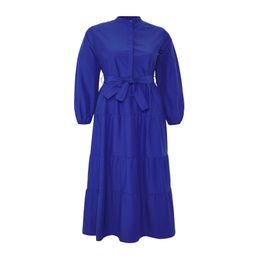 Damen marineblaues gerades Maxikleid, lang, l&auml;ssig/alltagstauglich, bequem und dezent