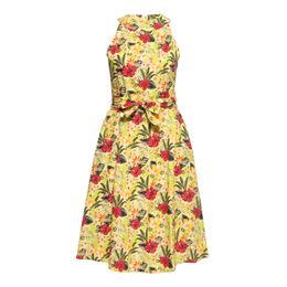 Queen Kerosin Damen Swing Kleid gelb