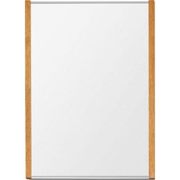 moedel Wandschild LMH DIN A4, Hochformat, individuell beschriftbar, Klebe- oder Schraubmontage, B 221,5 x H 299,5 mm, silber/Eiche