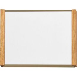 moedel T&uuml;rschild LMH, DIN A6, individuell beschriftbar, Polyester-Abdeckung, Klebemontage, B 159,5 x H 105,5 mm, Aluminium, bronze/Eiche