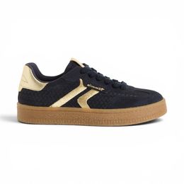 Tamaris Damen Marineblaue Leder-Sneakerschuhe &ndash; 23723-44