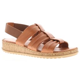 Hush Puppies Damen Sandalen Eden Leder Elastisch Beige