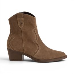 Tamaris Damen Camel Brown Wildleder Cowboy Western Kn&ouml;chelstiefel &ndash; 25702-41