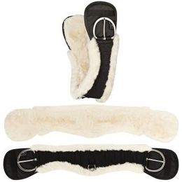 Equinate Western Mondgurt anatomisch mit synthetischem Lammfell naturfarben 90 cm