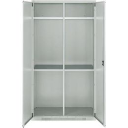 Sch&auml;fer Shop Sch&auml;fer Shop Genius Mehrzweckschrank FS, modular, abschlie&szlig;bar, mit Mittelwand, 4 Fachb&ouml;den, B 1055 x T 520 x H 1950 mm, lichtgrau