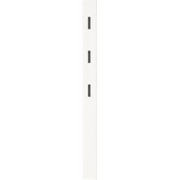 Germania Garderobenpaneel, MDF melaminharzbeschichtet, 3 ausklappbare Haken, ca. B 150 x T 30 x H 1700 mm, Wei&szlig;
