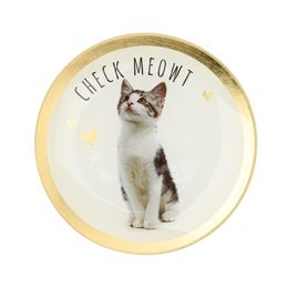my home Kleiner Deko-Teller mit Katzen-Motiv