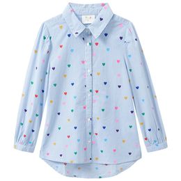 Topolino M&auml;dchen Hemdbluse mit Herz-Allover