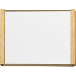 moedel T&uuml;rschild LMH, DIN A6, individuell beschriftbar, Polyester-Abdeckung, Klebemontage, B 159,5 x H 105,5 mm, Aluminium, bronze/Ahorn