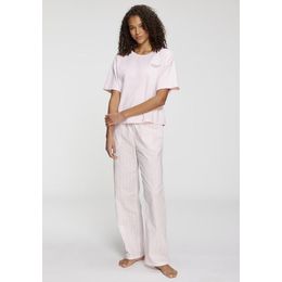 Copenhagen Studios Pyjamahose pink Gr. 42 f&uuml;r Damen. Mit Patch. Bequem. Nachhaltig.