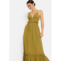 LSCN BY LASCANA Maxikleid mehrfarbig Gr. 34 f&uuml;r Damen. Mit tiefer V-Ausschnitt. Figurbetont